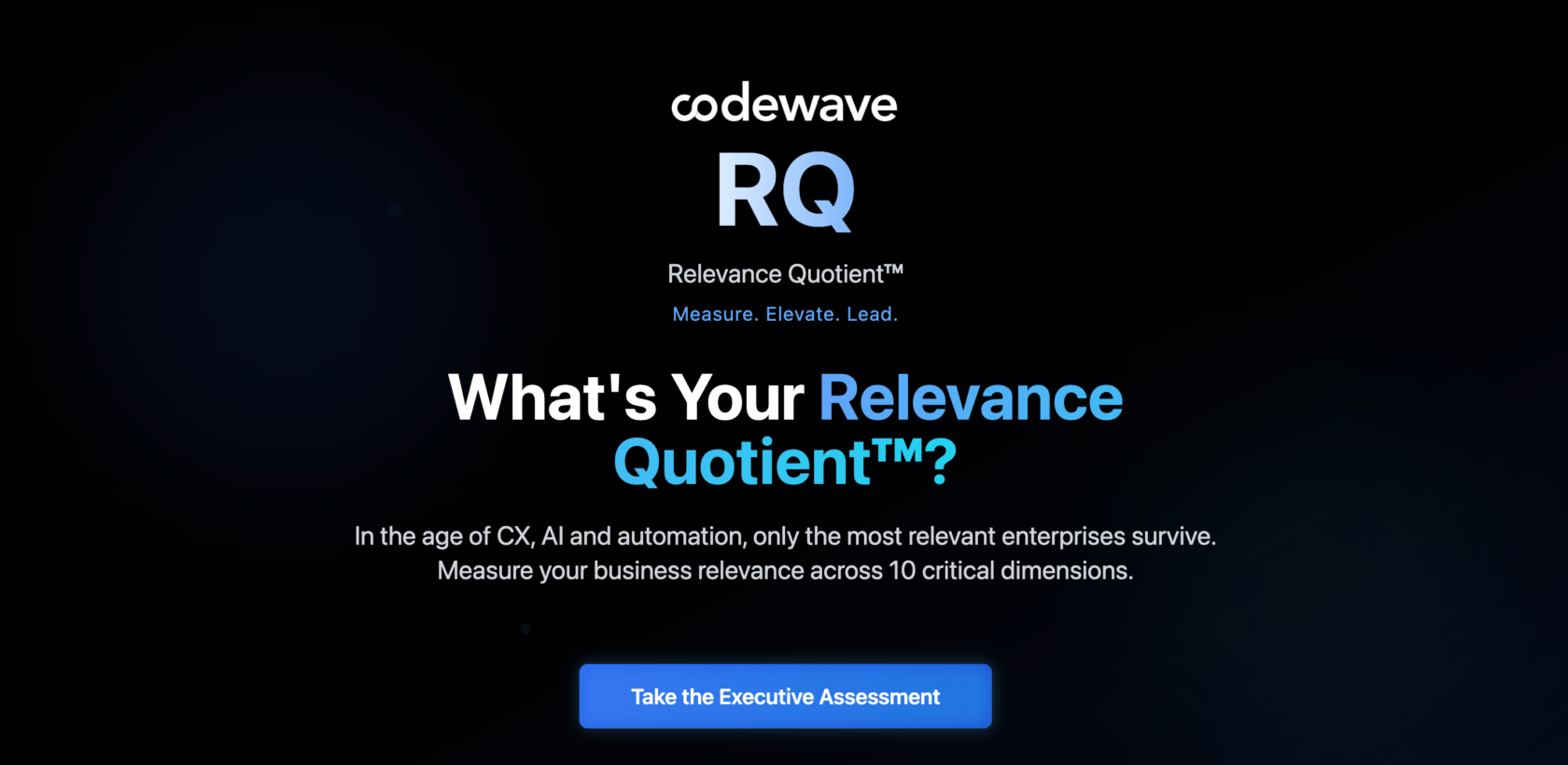 Relevance Quotient™ (RQ) - Codewave's Enterprise Assessment Platform